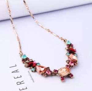 Jewelry | Sparkly Rust Color Goldstone Silver Link Necklace | Poshmark